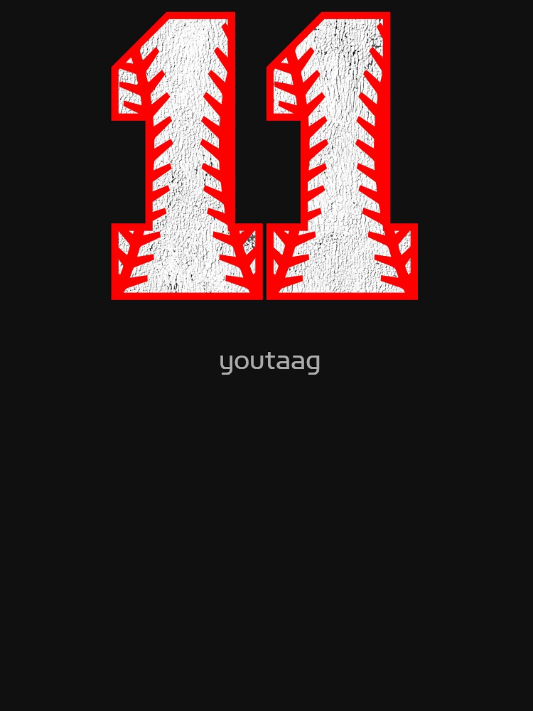 "Baseball Number 11" T-shirt for Sale by youtaag | Redbubble