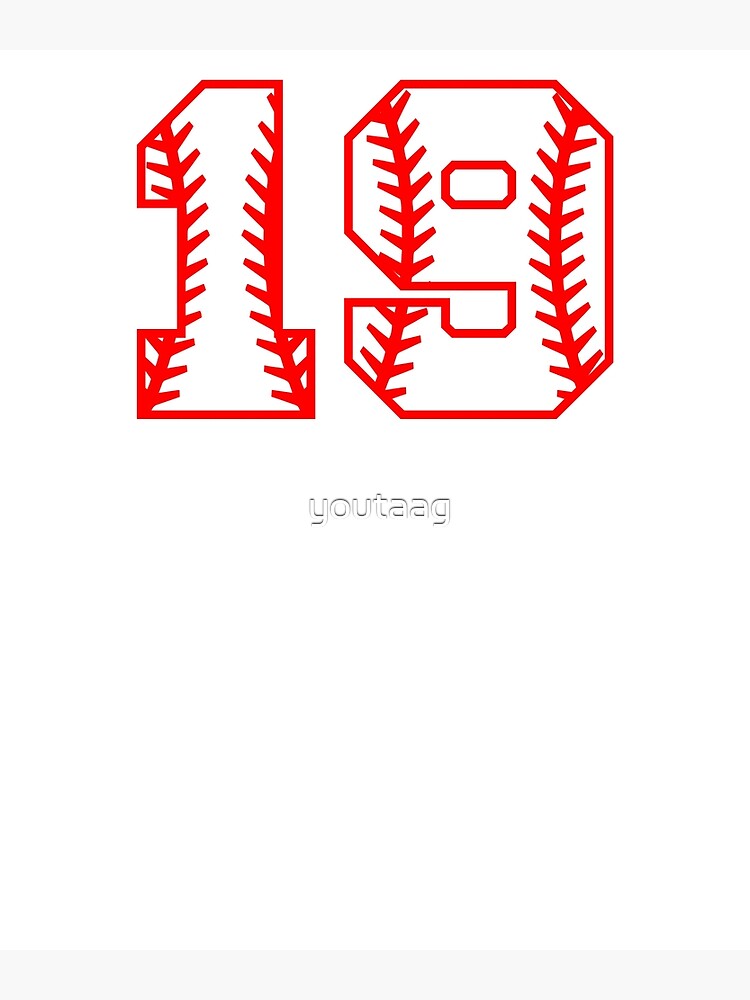"Baseball Number 19" Poster by youtaag | Redbubble