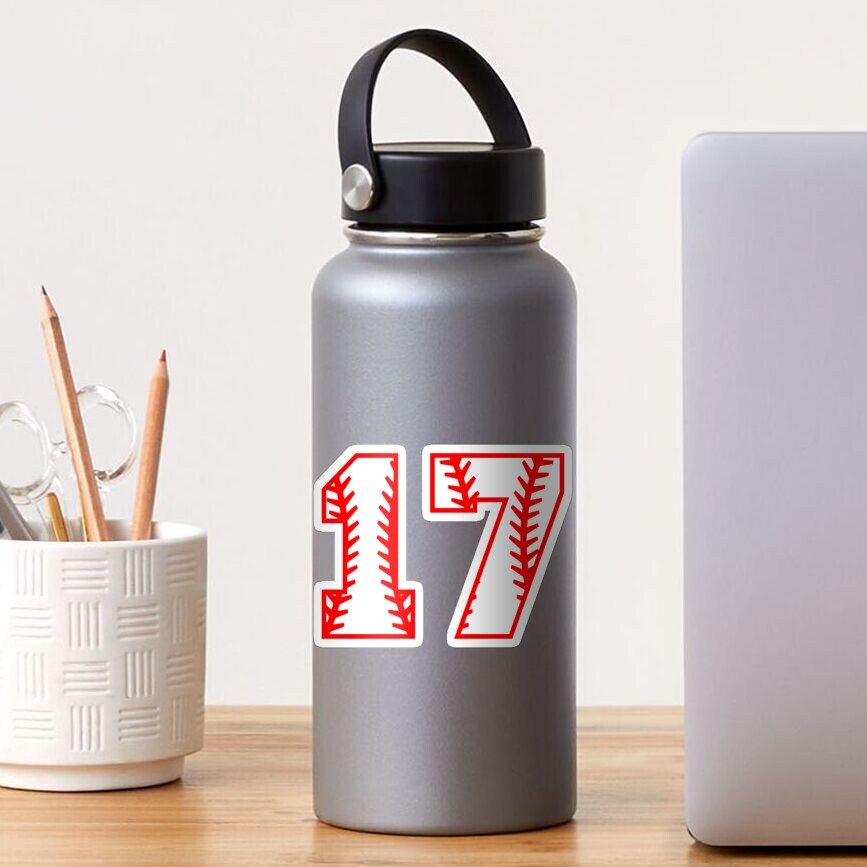 "Baseball Number 17" Sticker by youtaag | Redbubble
