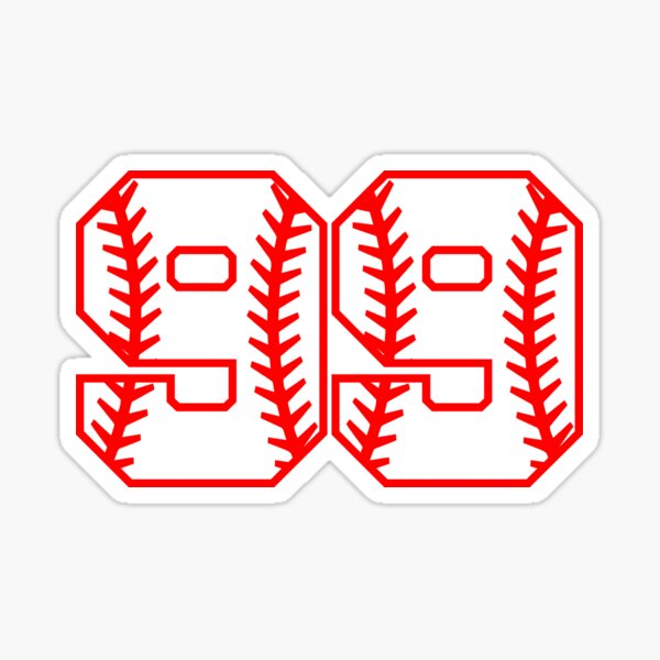 "Baseball Number 99" Sticker for Sale by youtaag | Redbubble