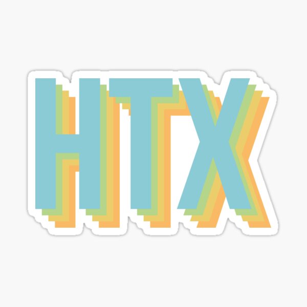 "HTX in green & orange" Sticker for Sale by emilykroll | Redbubble