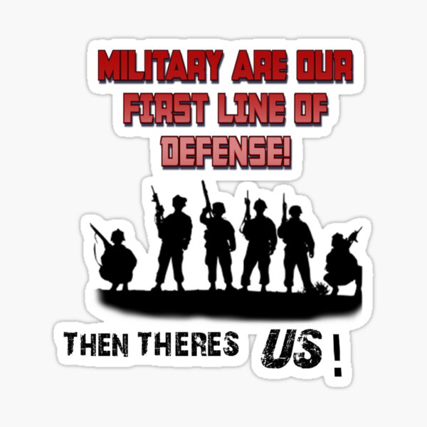 "line of defence, home defence" Sticker for Sale by fairmaiden7 | Redbubble