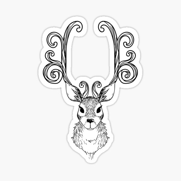 Pegatina «Diseño simple de venado mágico» de Henrichnick | Redbubble