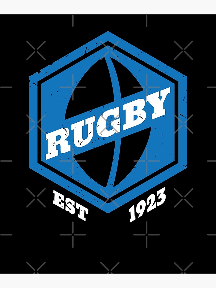 "Rugby Hexagon Logo" Poster for Sale by oberdoofus | Redbubble