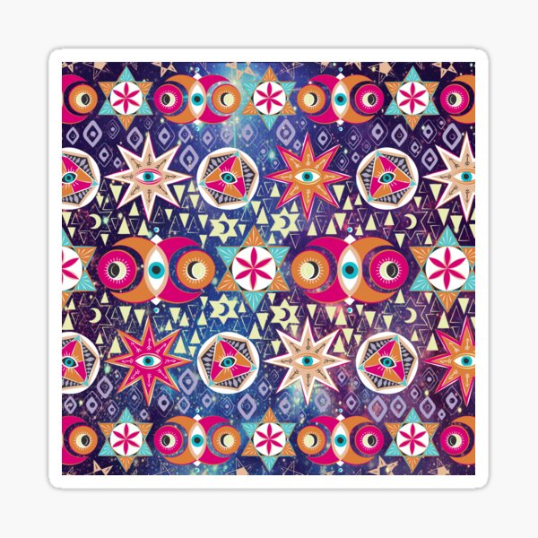 "Mystical Tribes" Sticker by zaretta | Redbubble