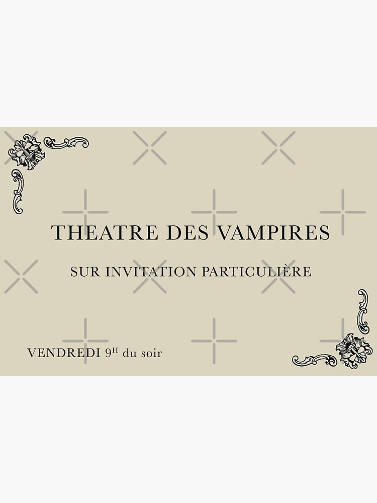 "Theatre de Vampires Invitation | Interview with the Vampire Fanart ...