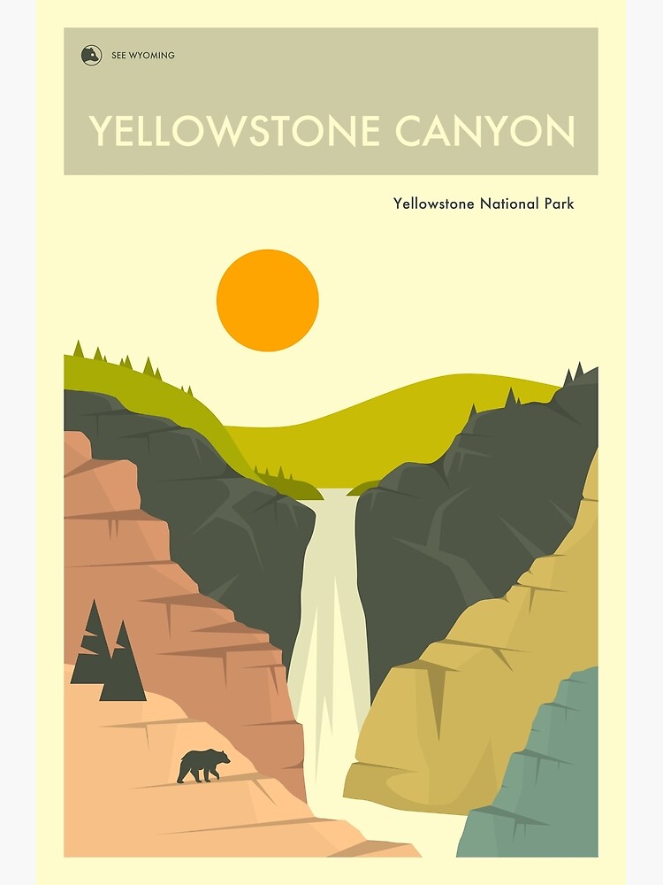 "YELLOWSTONE CANYON" Art Print for Sale by JazzberryBlue | Redbubble