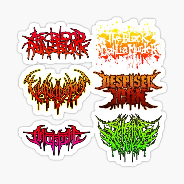 "Deathcore Pack " Sticker for Sale by YasminSanderson | Redbubble