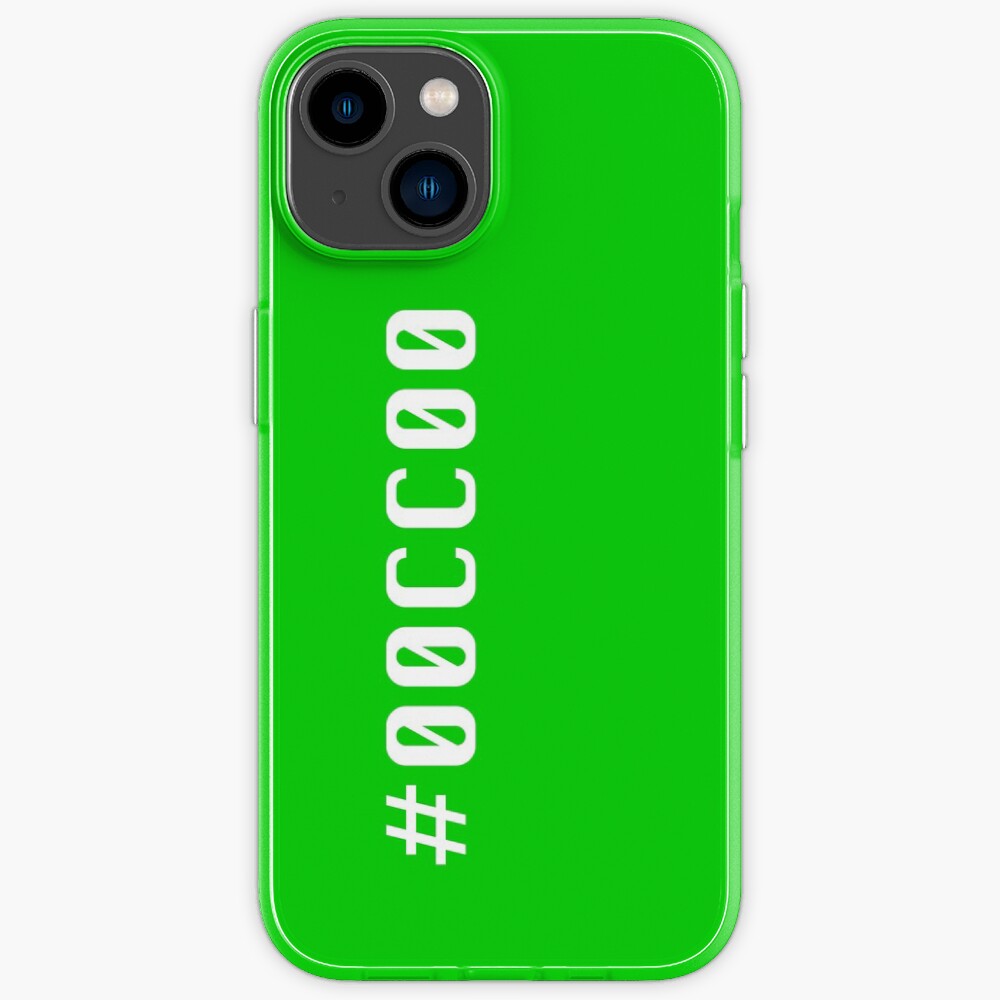 "Green Hex Code #00CC00" iPhone Case for Sale by Grathicks | Redbubble