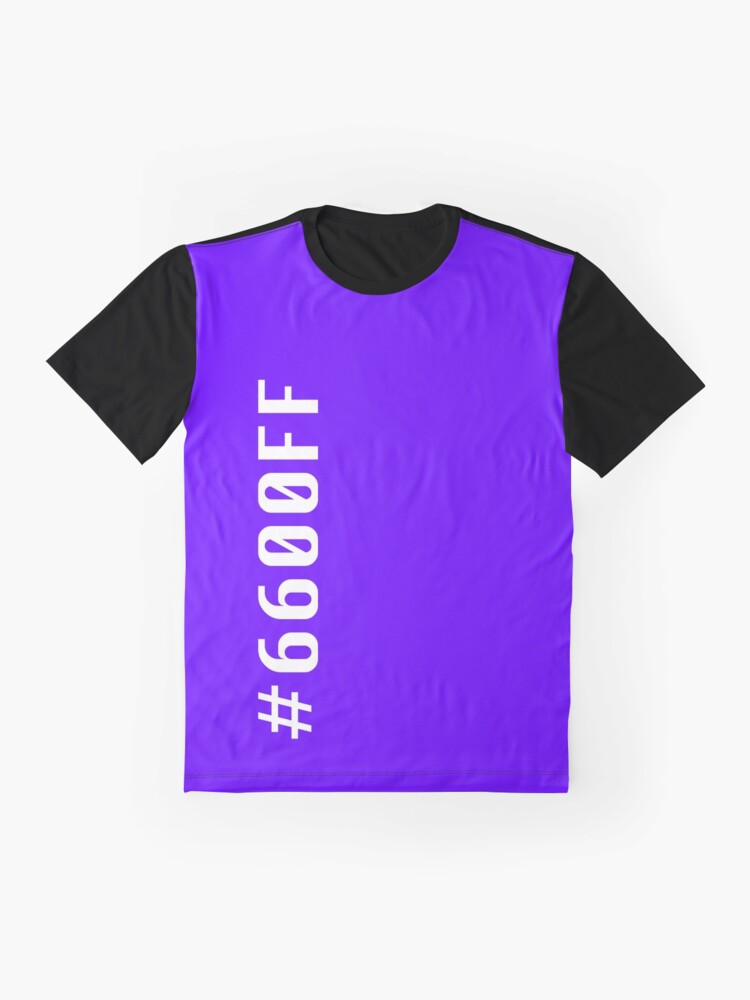 "Purple Hex Code #6600FF" T-shirt for Sale by Grathicks | Redbubble ...