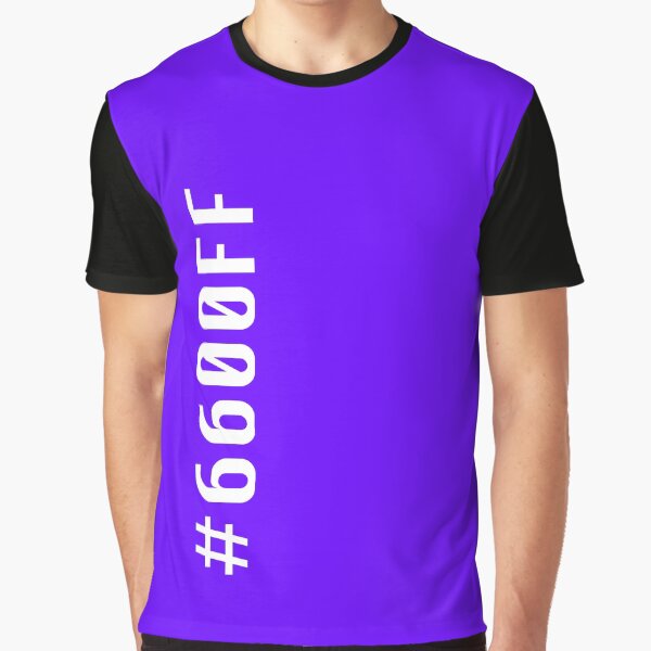 "Purple Hex Code #6600FF" T-shirt for Sale by Grathicks | Redbubble ...