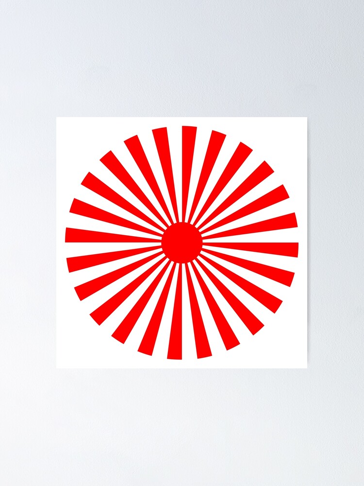 "japanese rising sun flag japan asian tokyo" Poster for Sale by ...