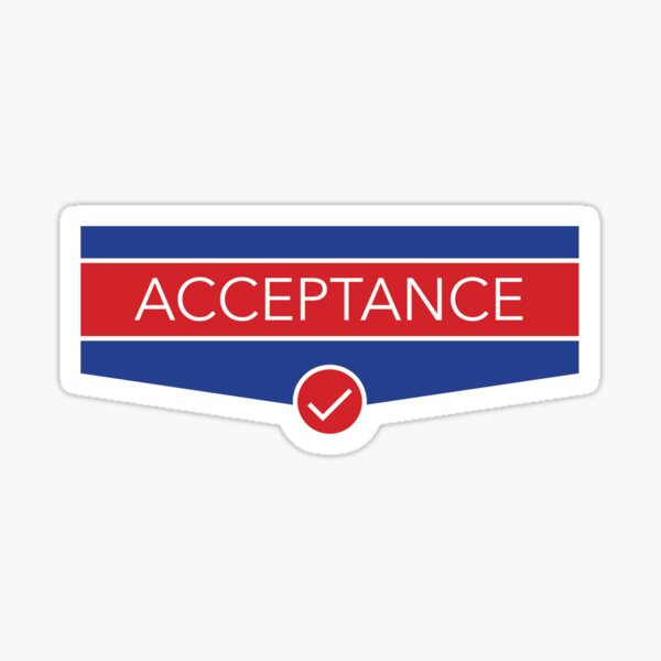"Acceptance Label" Sticker for Sale by OddJobsCreative | Redbubble