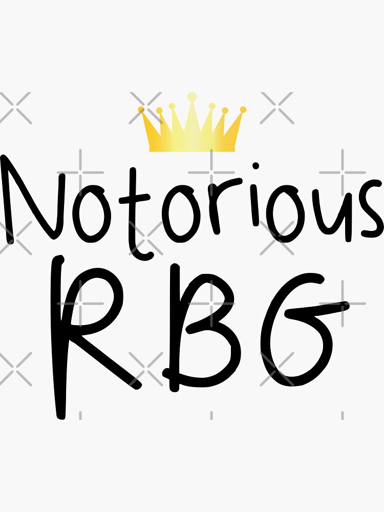 "Notorious RBG" Sticker for Sale by corbrand | Redbubble