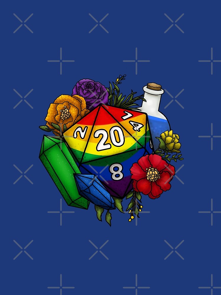 "Pride Rainbow D20 Tabletop RPG Gaming Dice" Sleeveless Top by ...