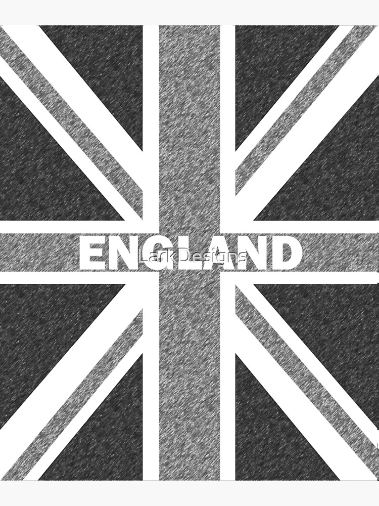 "Grayscale Union Jack England Flag Monochrome" Art Print by LarkDesigns ...