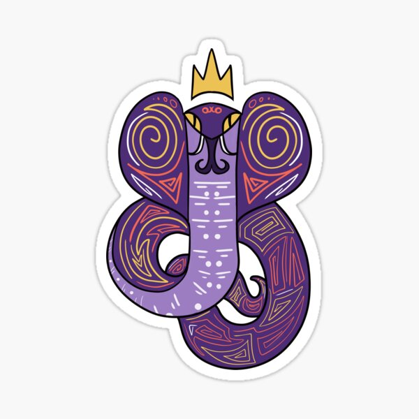 "King Cobra" Sticker by artandstarstuff | Redbubble