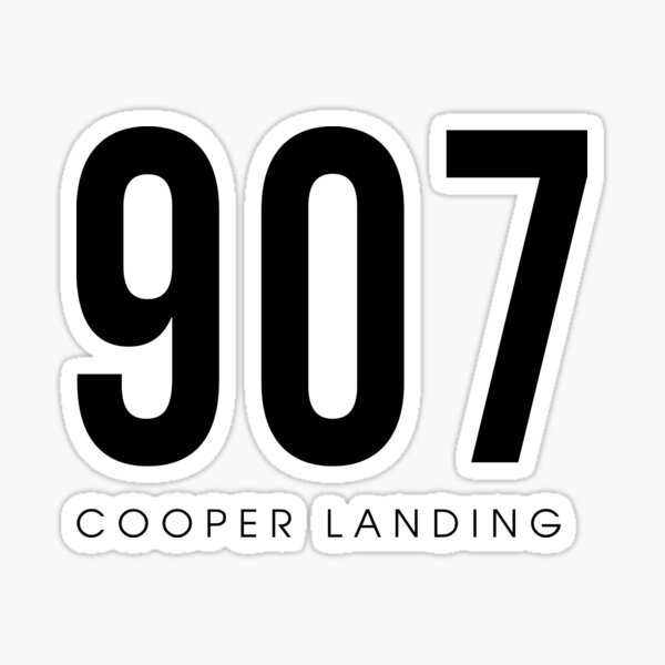 "Cooper Landing, AK - 907 Area Code design" Sticker for Sale by ...
