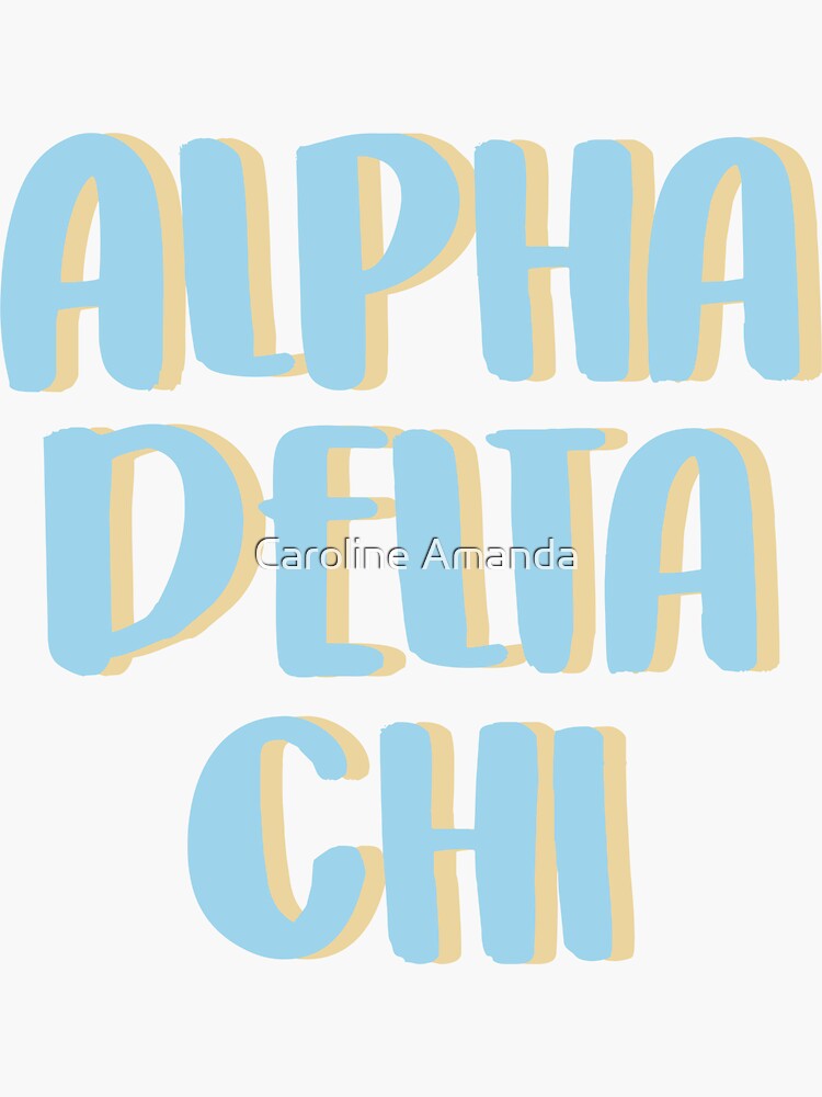 "Alpha Delta Chi" Sticker by carolineophoto | Redbubble