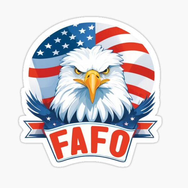 "America : red FAFO" Sticker for Sale by 3Brew-Designs | Redbubble