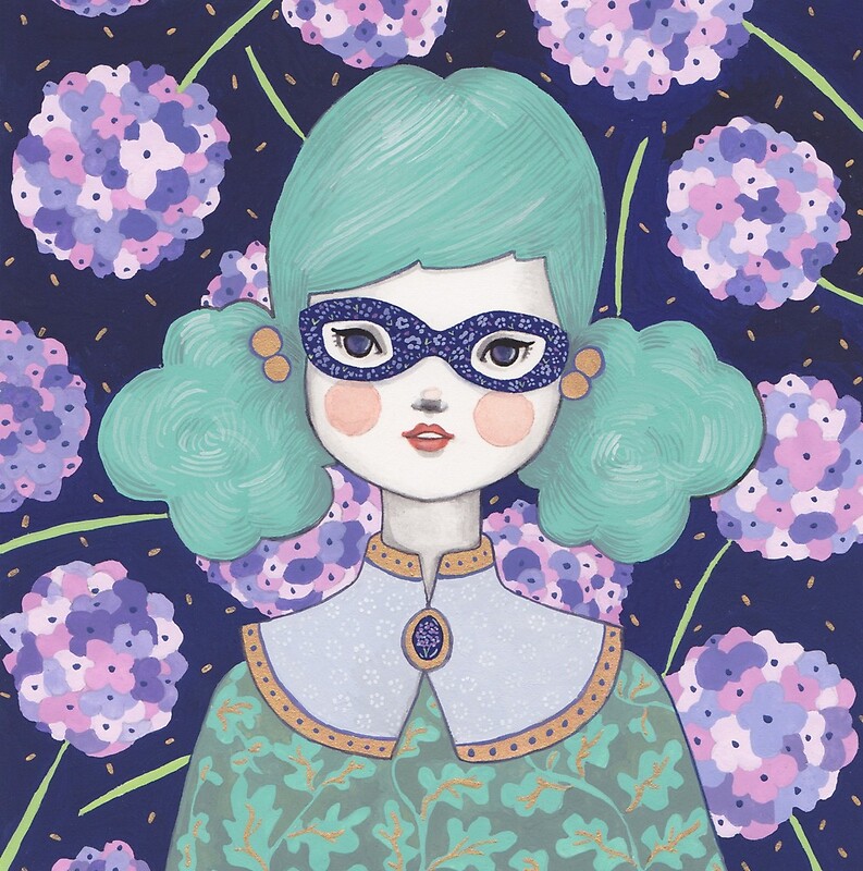 "Flower Bandit - Hydrangea" by Emma Hampton | Redbubble