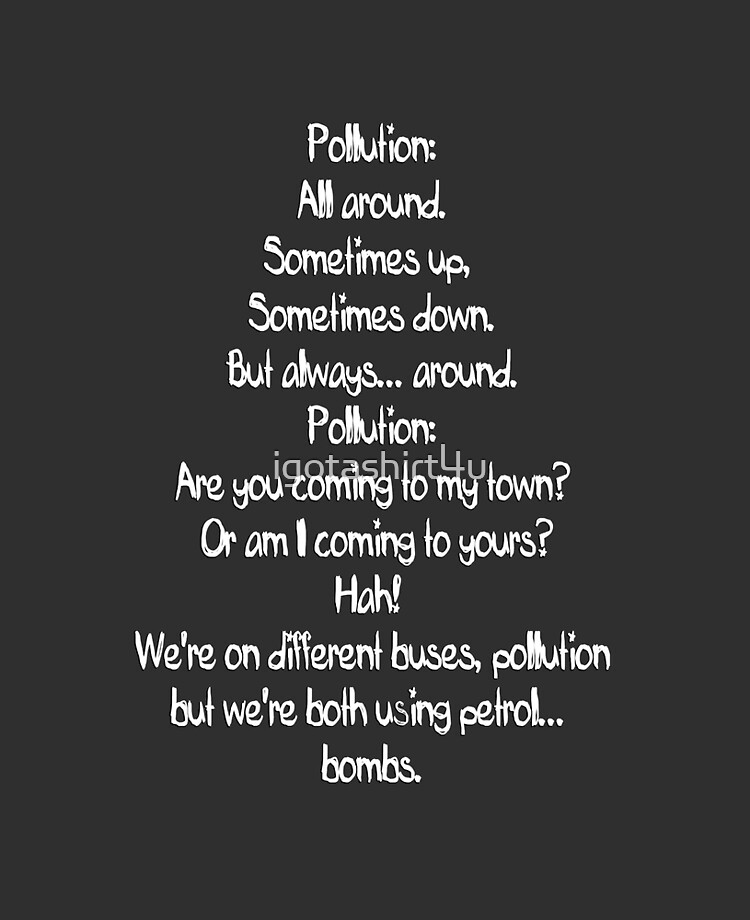 "Pollution Poem" iPad Case & Skin for Sale by igotashirt4u | Redbubble