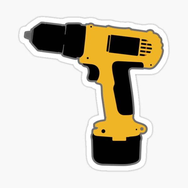 "drilling machine" Sticker for Sale by MisterSmithers | Redbubble