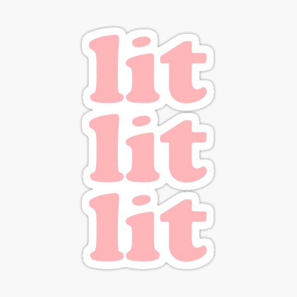 "Lit" Sticker by coachella | Redbubble