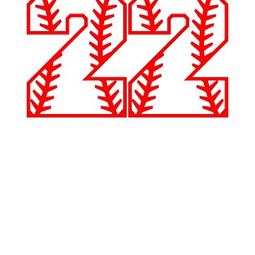 "Baseball Number 22" Essential T-Shirt for Sale by youtaag | Redbubble
