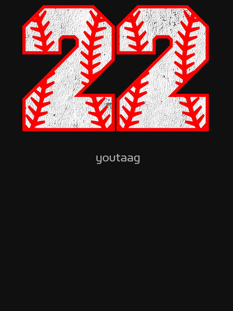 "Baseball Number 22" Essential T-Shirt for Sale by youtaag | Redbubble