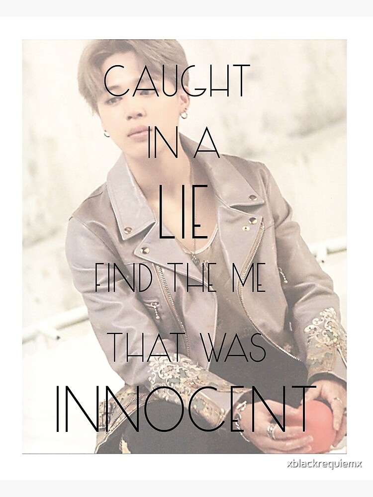 "BTS Jimin - Lie Ver. 5" Art Print by xblackrequiemx | Redbubble