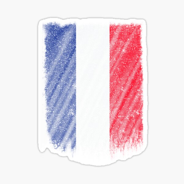 "French Flag Shirt France Flag T shirt Wavy Retro Design" Sticker for ...