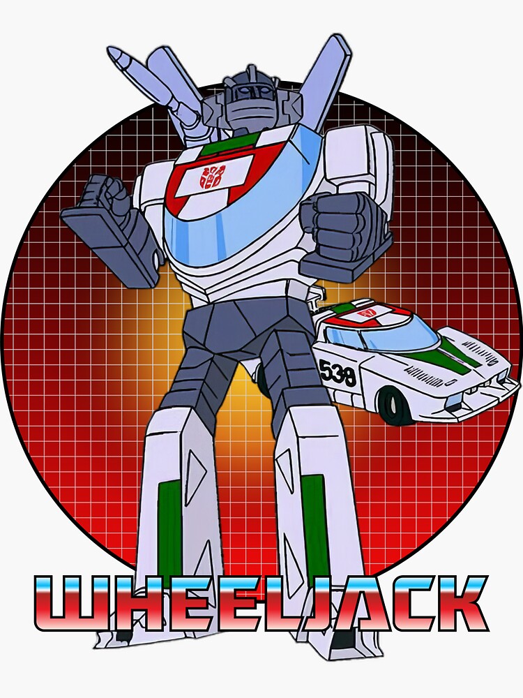 "Wheeljack G1 Classic Robot Car Design" Sticker for Sale by kazzoie ...
