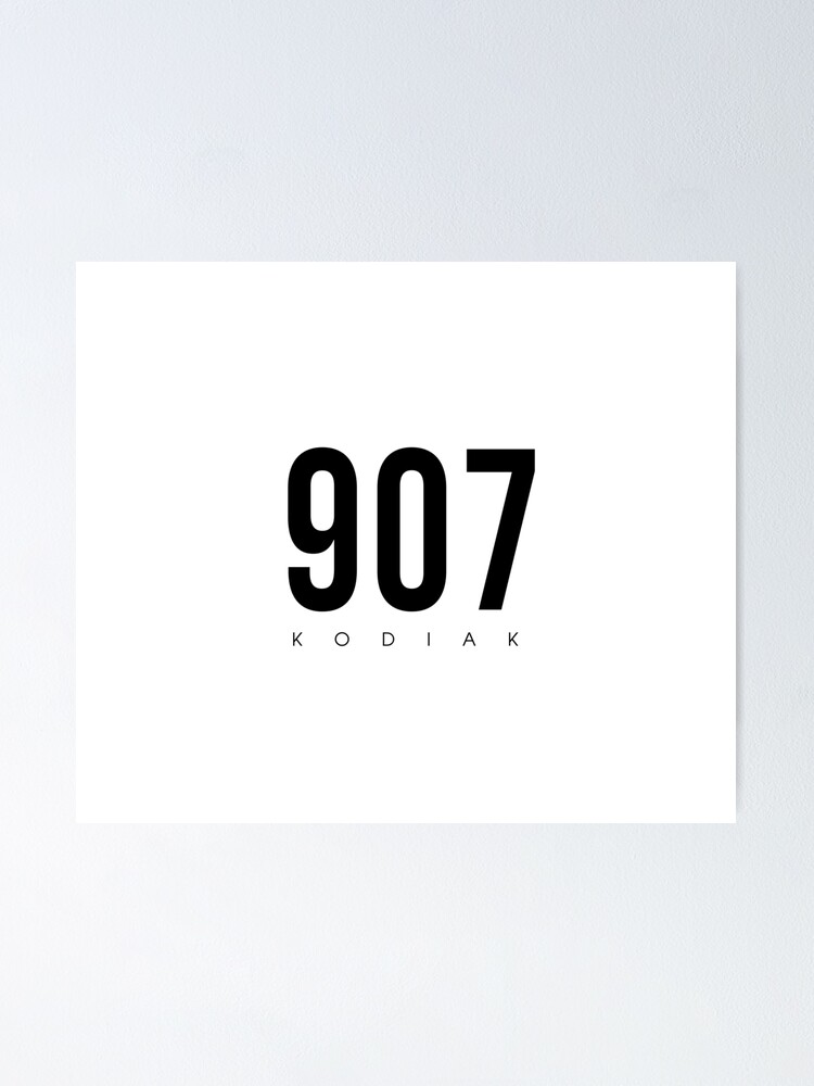 "Kodiak, AK - 907 Area Code design" Poster for Sale by CartoCreative ...