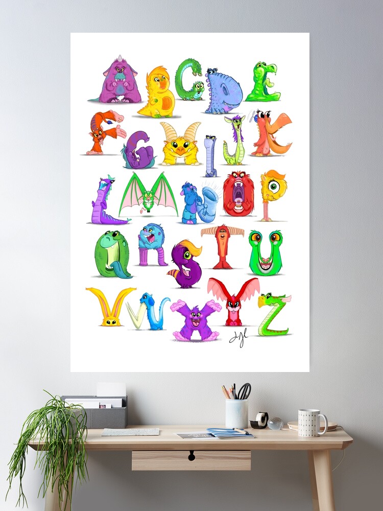 Monster Theme Classroom Decor Alphabet Abc Posters By