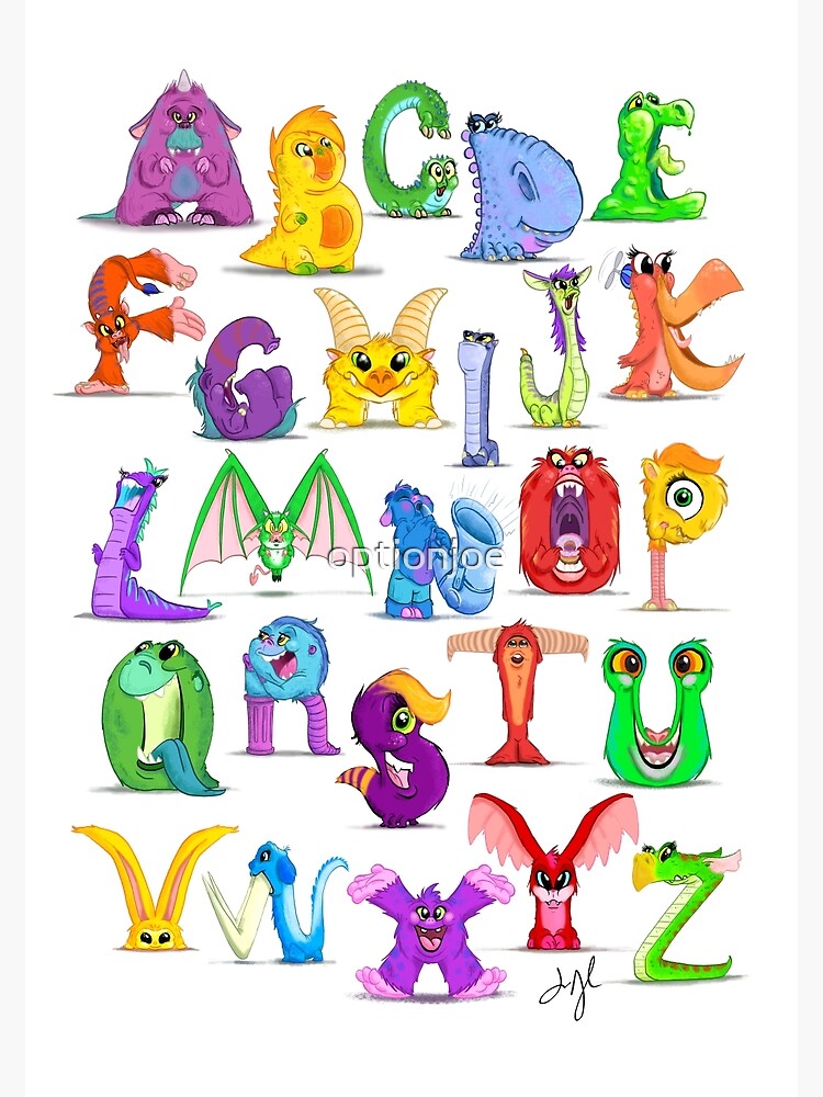 "Monster Alphabet" Photographic Print by optionjoe | Redbubble