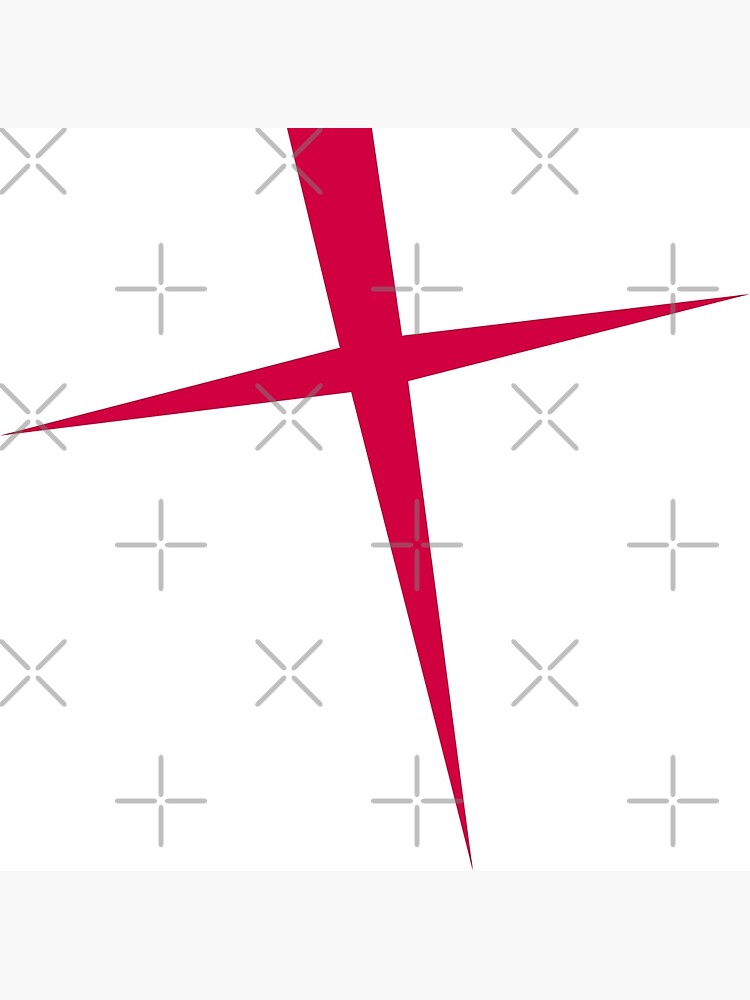 "SHARP RED ENGLAND CROSS POINTED, BY SUBGIRL" Poster by SUBGIRL | Redbubble