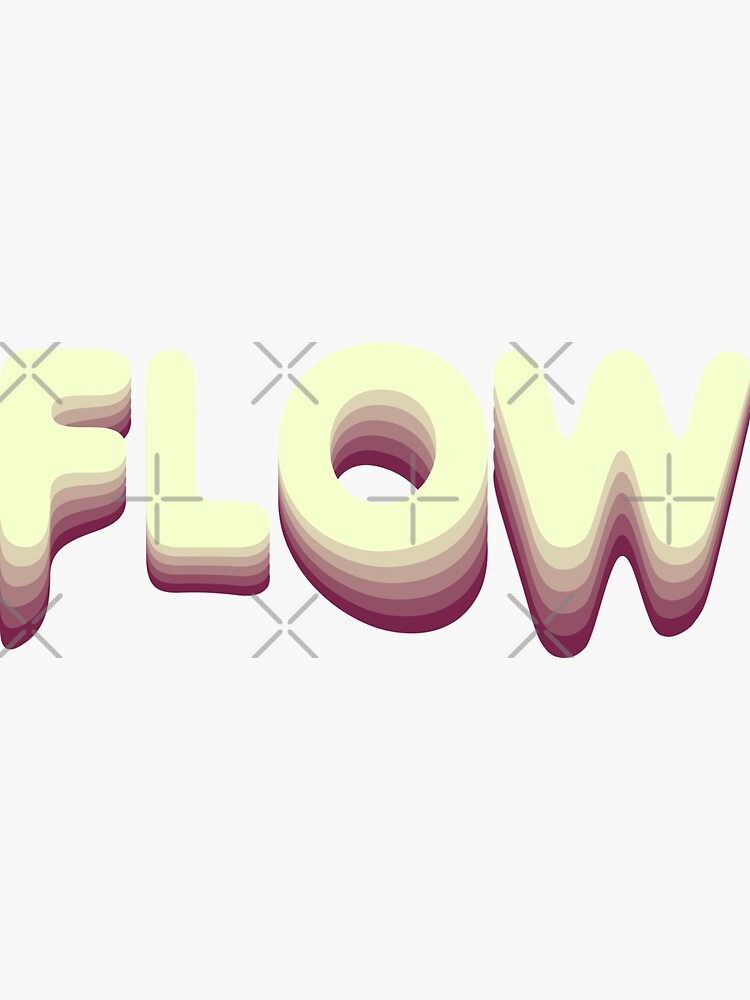 "Retro 3D Flow Typography Design" Sticker for Sale by trepiu | Redbubble