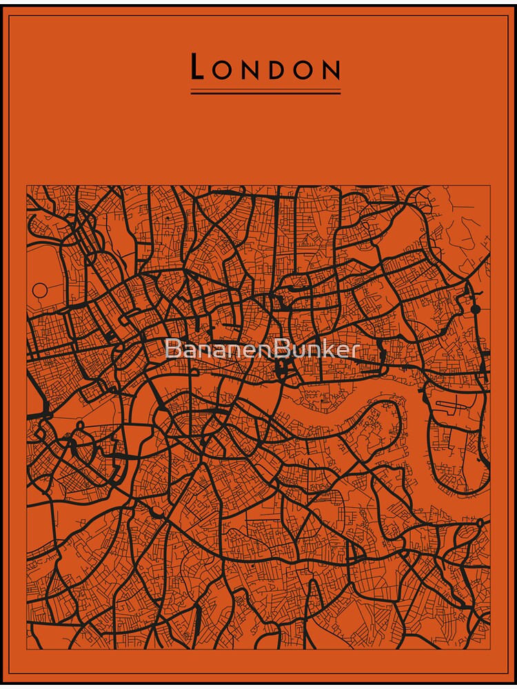 "London Map" Sticker for Sale by BananenBunker | Redbubble