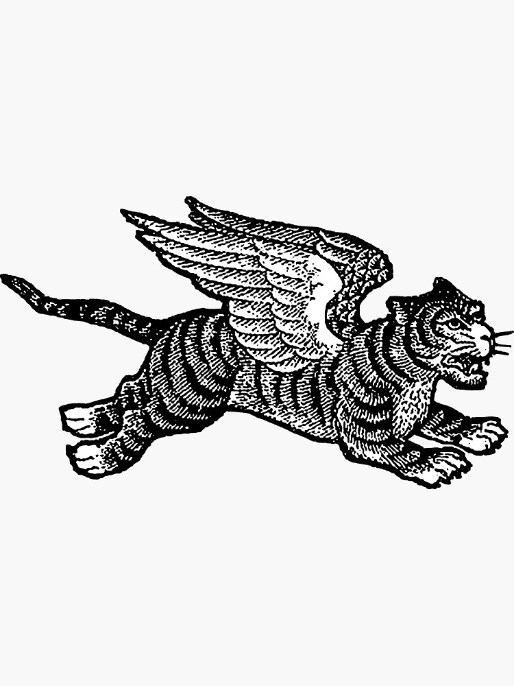 "Flying Tiger" Sticker for Sale by DesignBurger | Redbubble