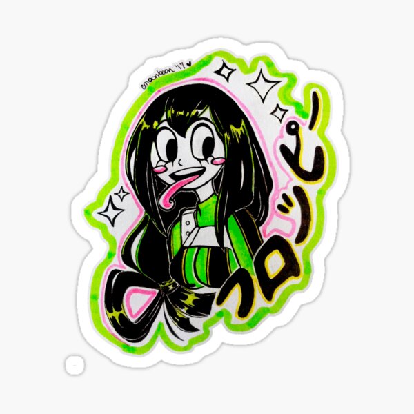 "tsuyu asui" Sticker by jyushimoon | Redbubble