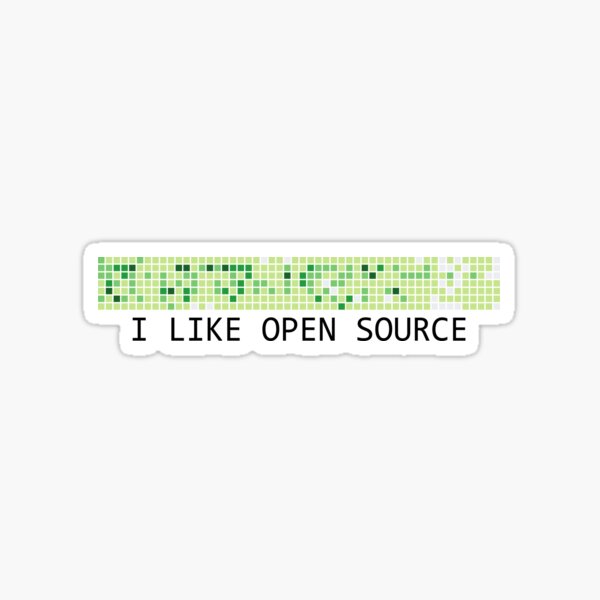 "Github contributions: I like open source" Sticker by hellkni9ht ...