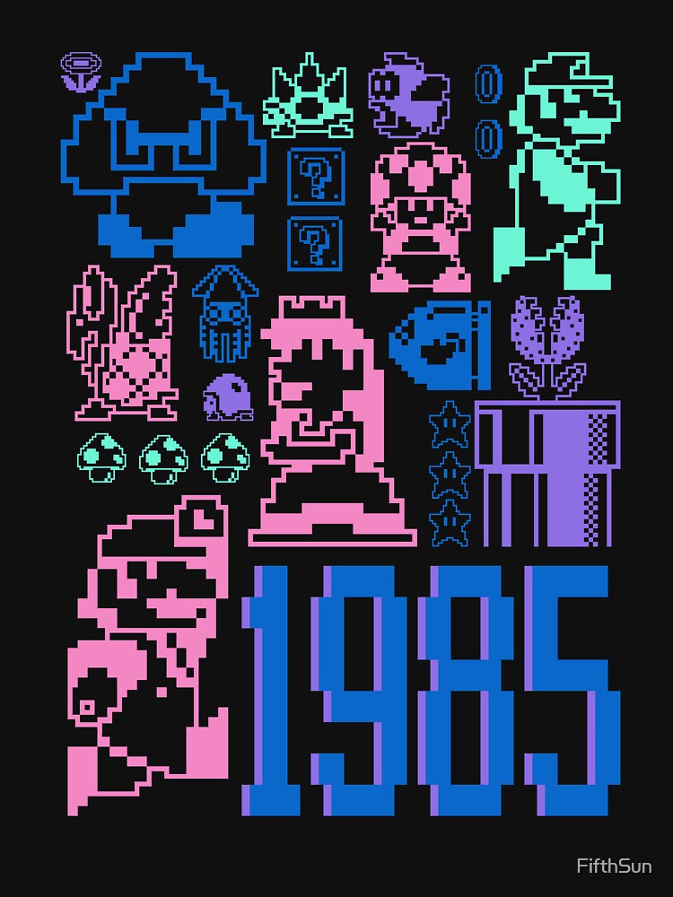 "Super Mario Bros 35th Anniversary 1985 Nintendo Pixel Art " Pullover ...