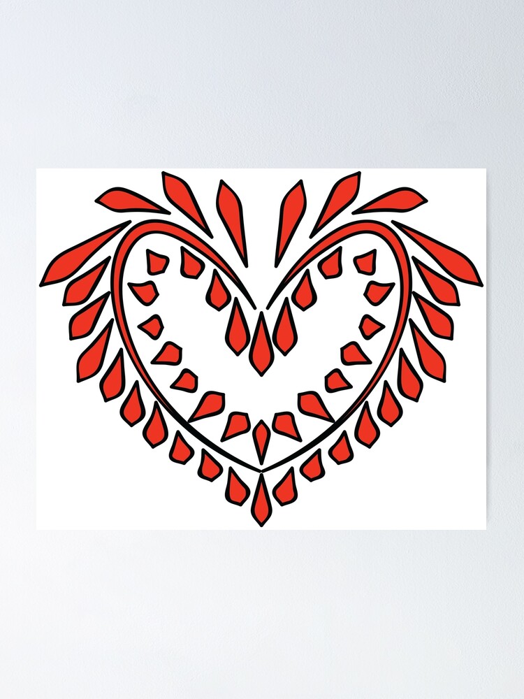 "Heart Design" Poster by JutaLovelace | Redbubble