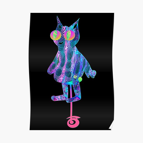 "Space kitty" Poster by BarbarianBarBar | Redbubble