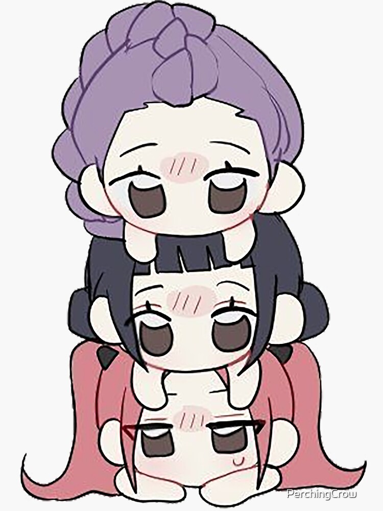 "Huntrix Chibi Stack" Sticker for Sale by DragonNeon | Redbubble