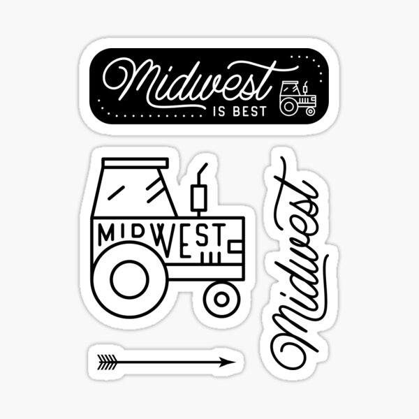 "Midwest is Best" Sticker for Sale by kkrahn7 | Redbubble