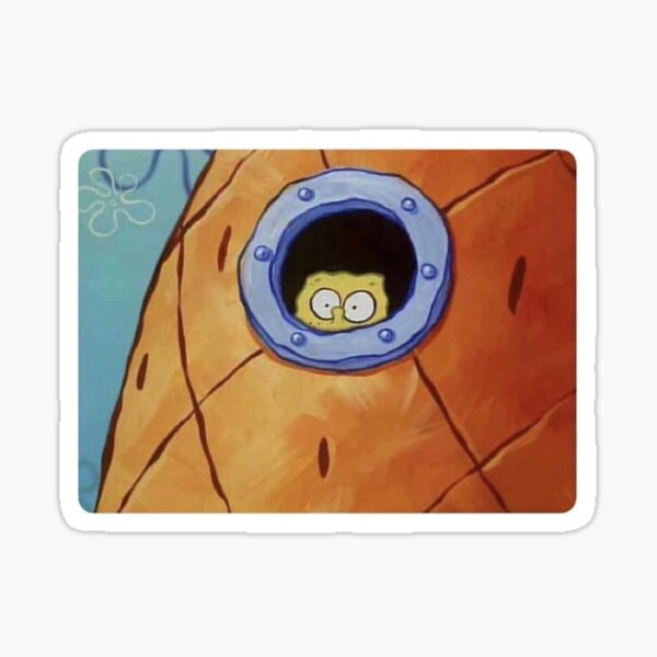 "Introvert Spongebob" Sticker by katikat | Redbubble