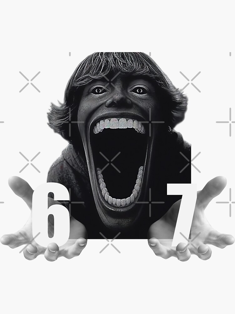 "Funny Six Seven Meme" Sticker for Sale by gear-posters | Redbubble