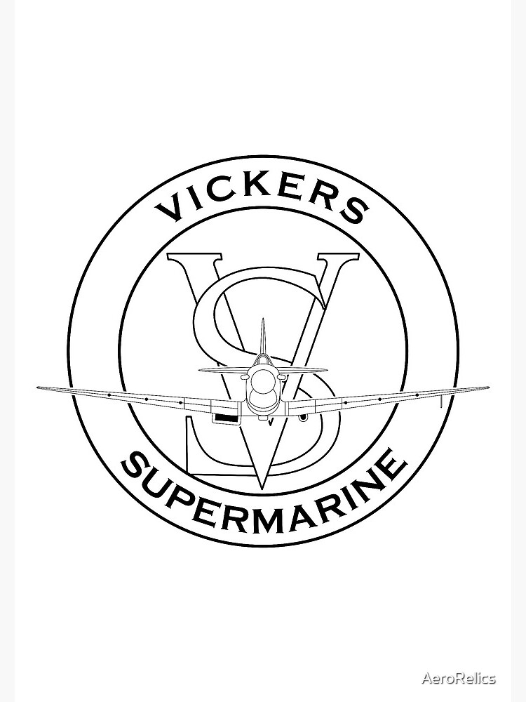 "Spitfire Vickers Supermarine logo" Spiral Notebook by AeroRelics ...